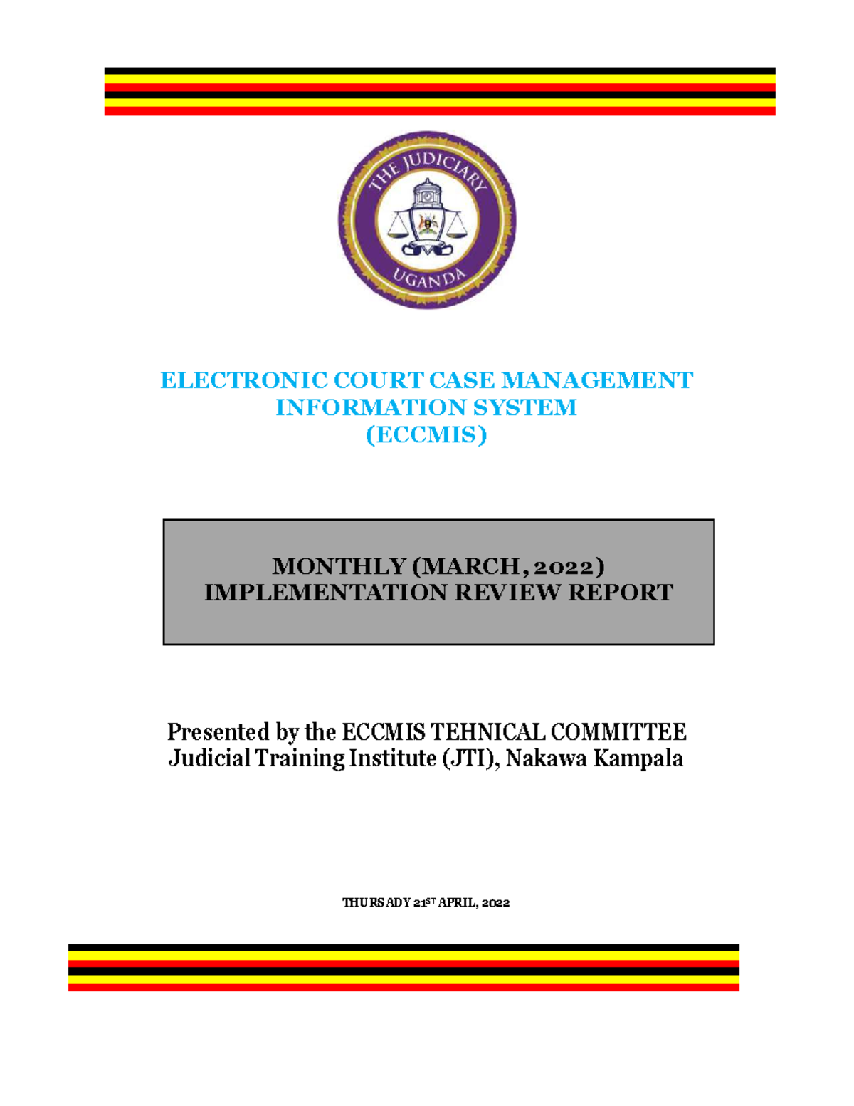 Eccmis Implementation Review Report-March 2022 compressed - ELECTRONIC ...