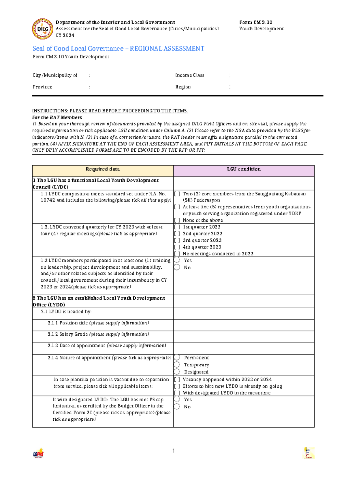 10 Form CM Youth Development Final Version - Department of the Interior ...
