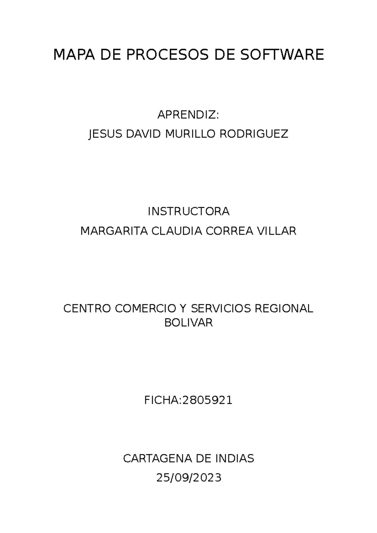 Mapa De Procesos De Software David Murillo - MAPA DE PROCESOS DE ...