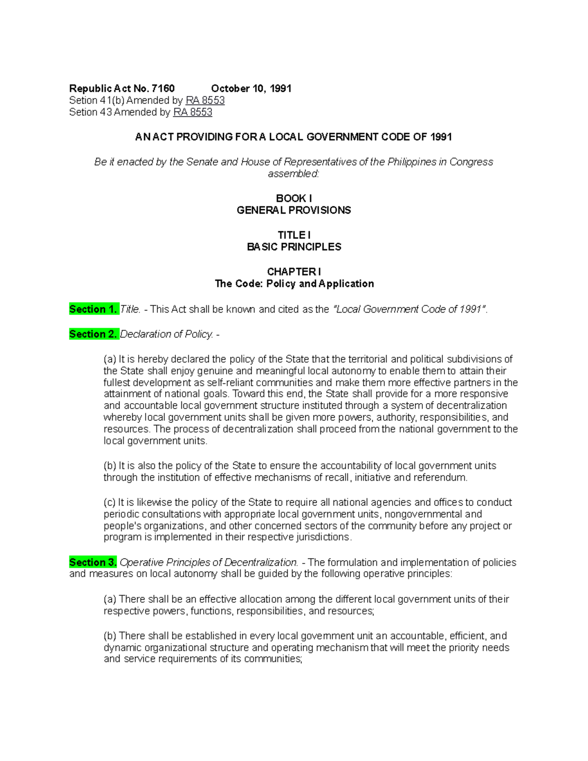 Republic-Act-No - Introduction to Public Administration - Republic Act ...