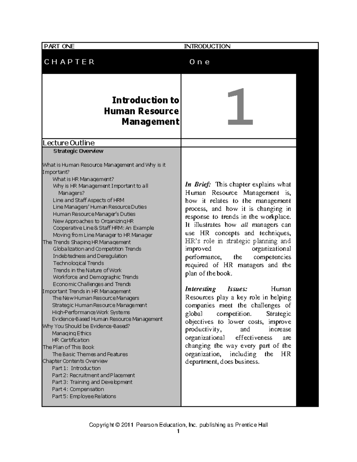 Chapter 1 - Lecture notes 1 - Copyright © 2011 Pearson Education, Inc ...