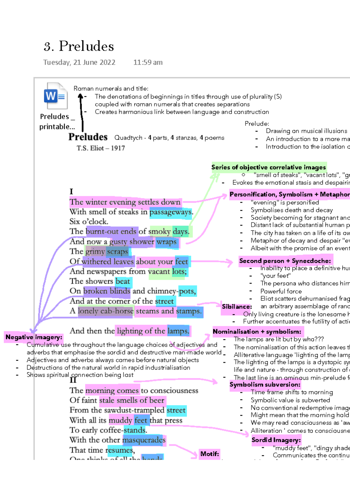 3. Preludes - Help for HSC - Preludes _ printable... Quadtych - 4 parts ...