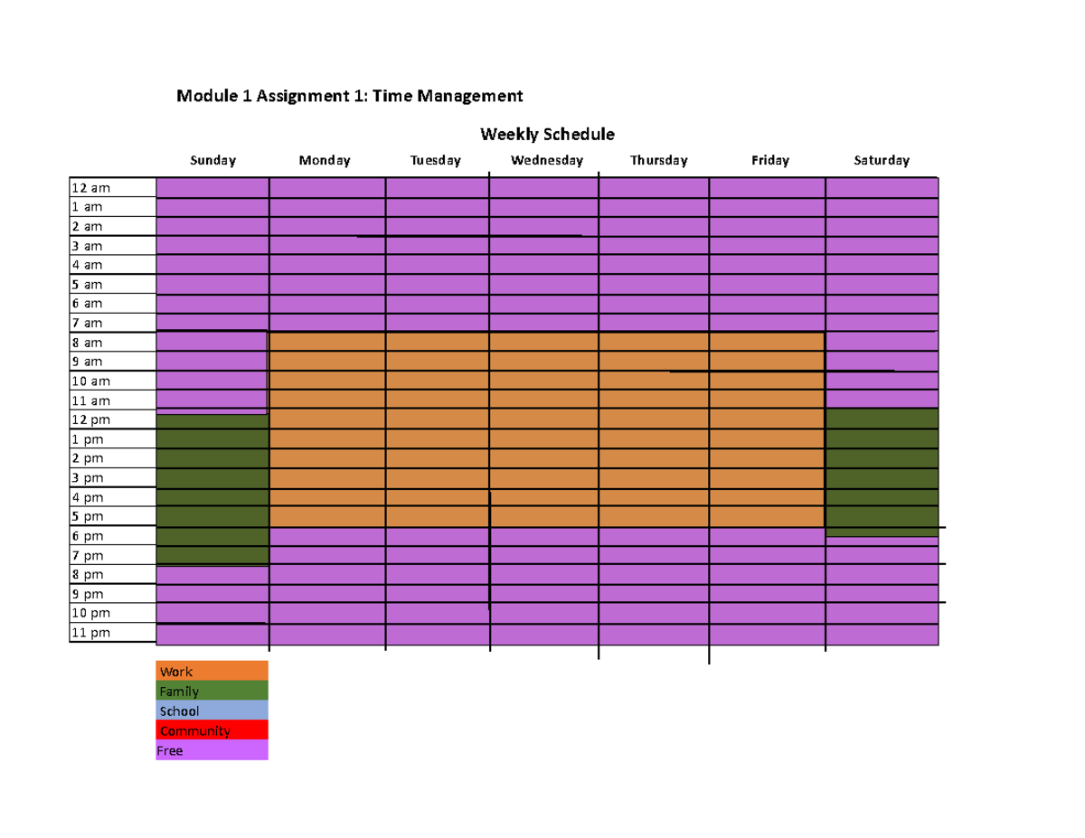 Module1Assignment1HLTH 6005 - Module 1 Assignment 1: Time Management ...
