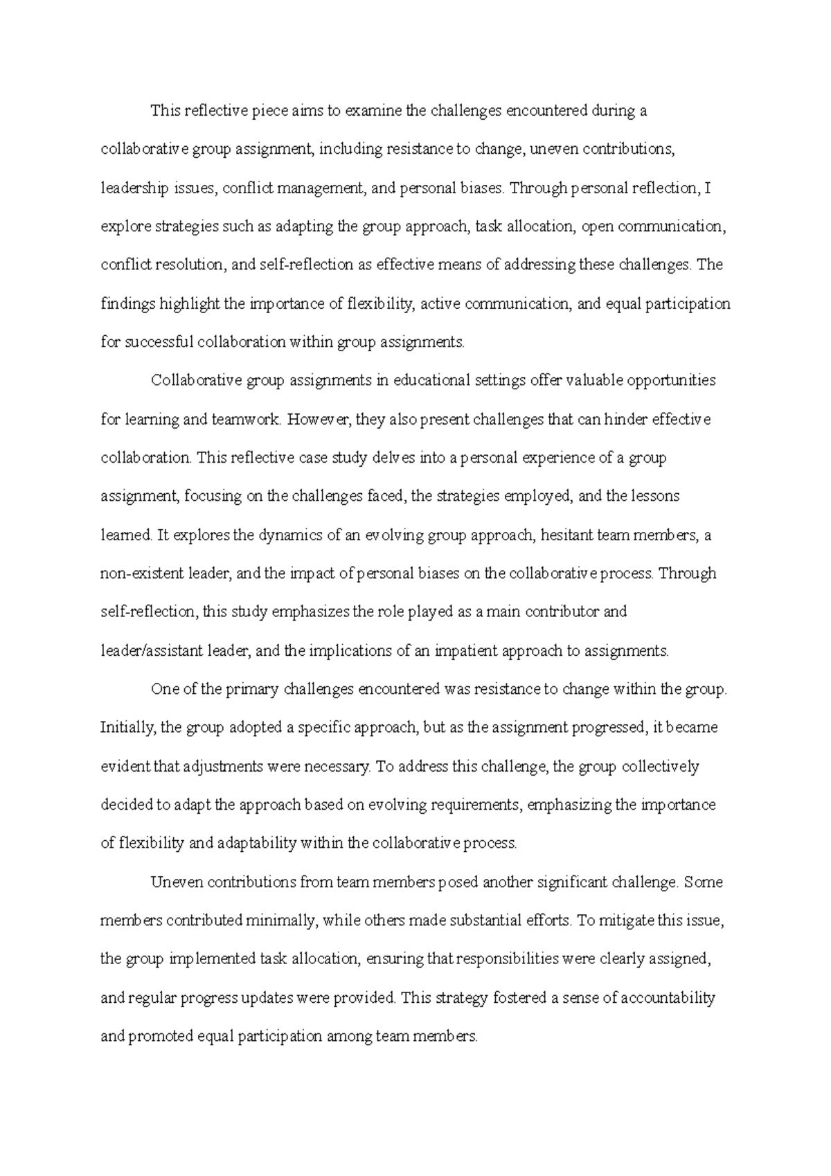 Counselling Skills - Reflection - This reflective piece aims to examine ...