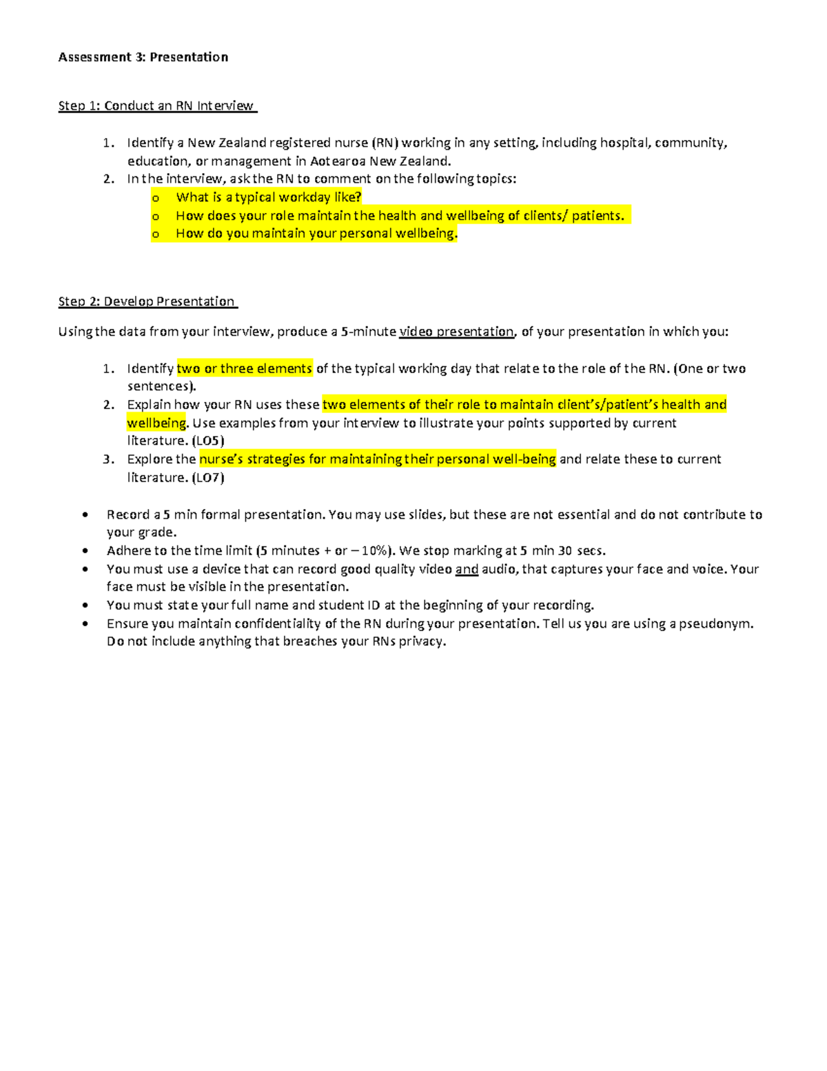 Assessment 3 - Presentation instructions - Assessment 3: Presenta-on ...