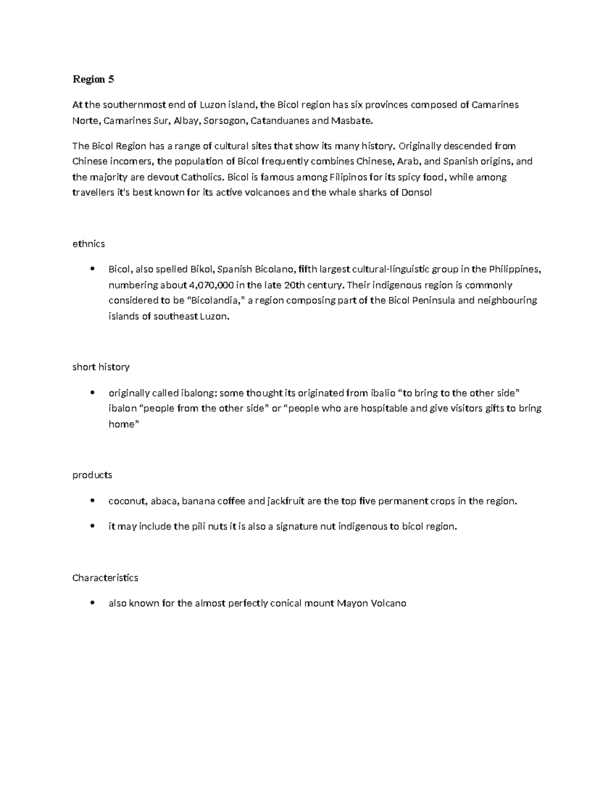 Region 5 - dcff - Region 5 At the southernmost end of Luzon island, the ...