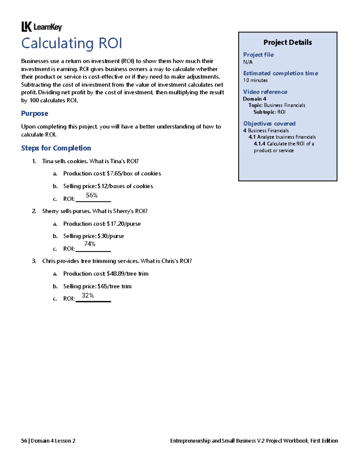 Kami Export - Entrepreneurship and Small Business V - 56 | Domain 4 ...