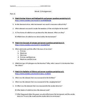W3 lab - ... - Week 3 Assignment 1. Classify each example of molecular art as a compound or ...