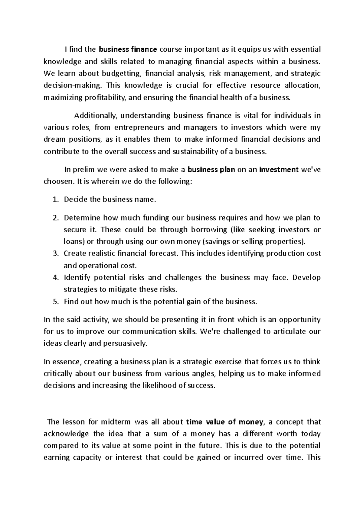 Learning insight on business finance - I find the business finance ...