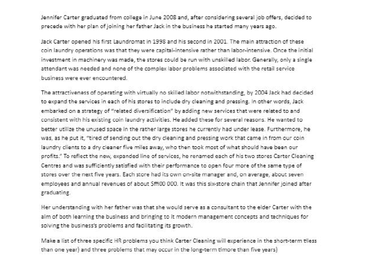 Case Study- Carter Cleaning Service - MRK130 - Studocu