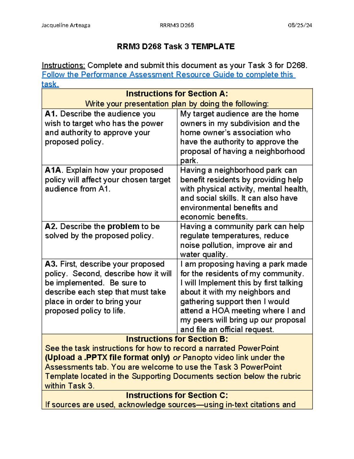 RRM3 D268 Task 3 Section A - Jacqueline Arteaga - Jacqueline Arteaga ...
