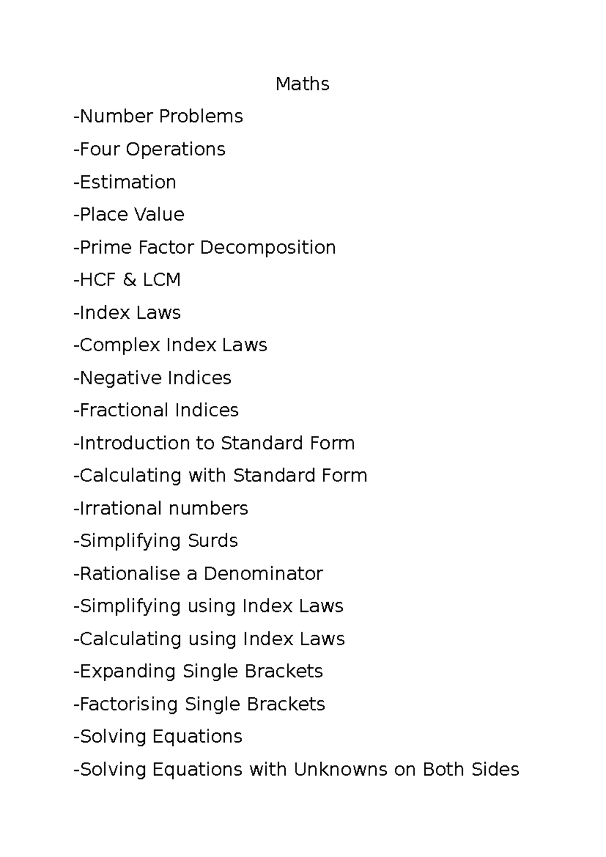 Maths ppe checklist - ghjkjhgfdsdfghj - Maths -Number Problems -Four ...