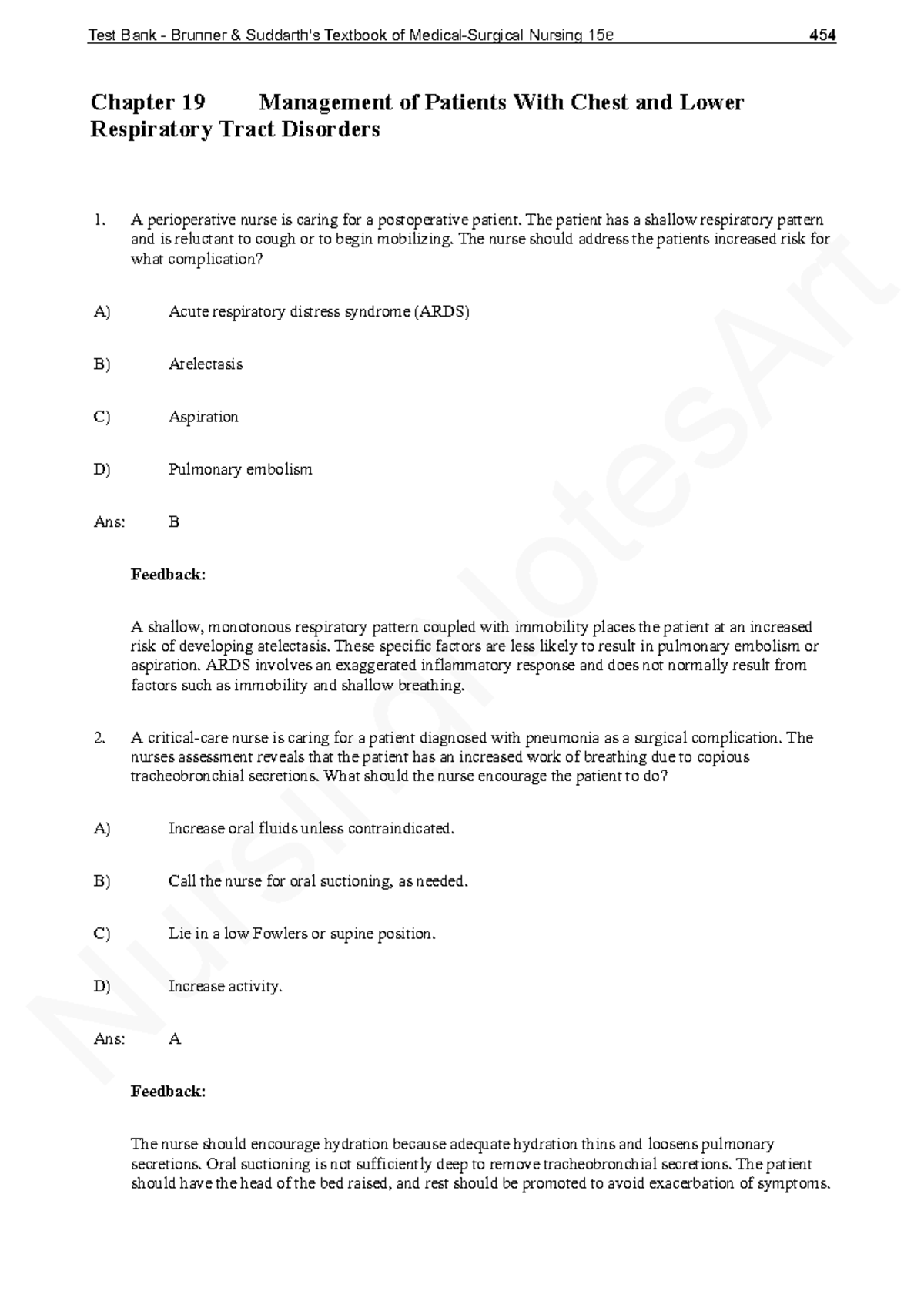 Chapter 19 practice questions from the book - NursingNotesArt Chapter ...