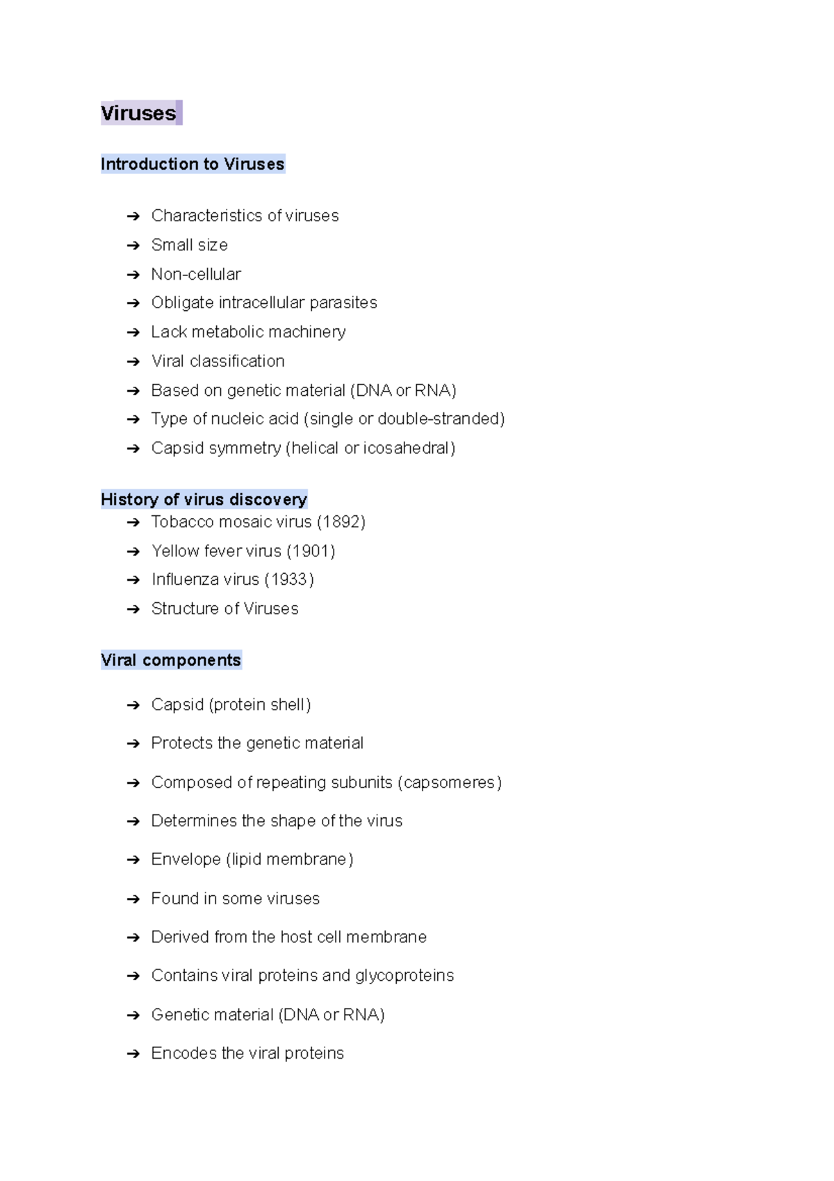 Viruses - Viruses Introduction to Viruses Characteristics of viruses ...