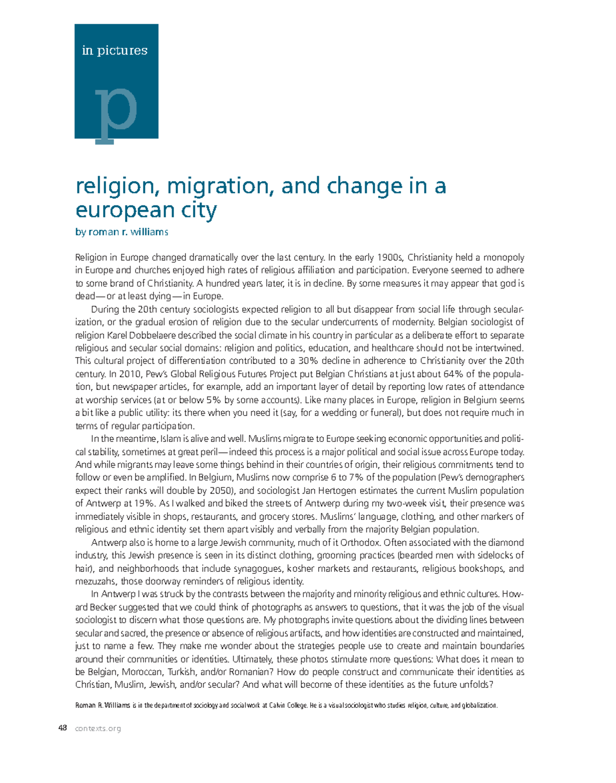 Williams - 2016 - Religion, Migration, and Change in a European City ...