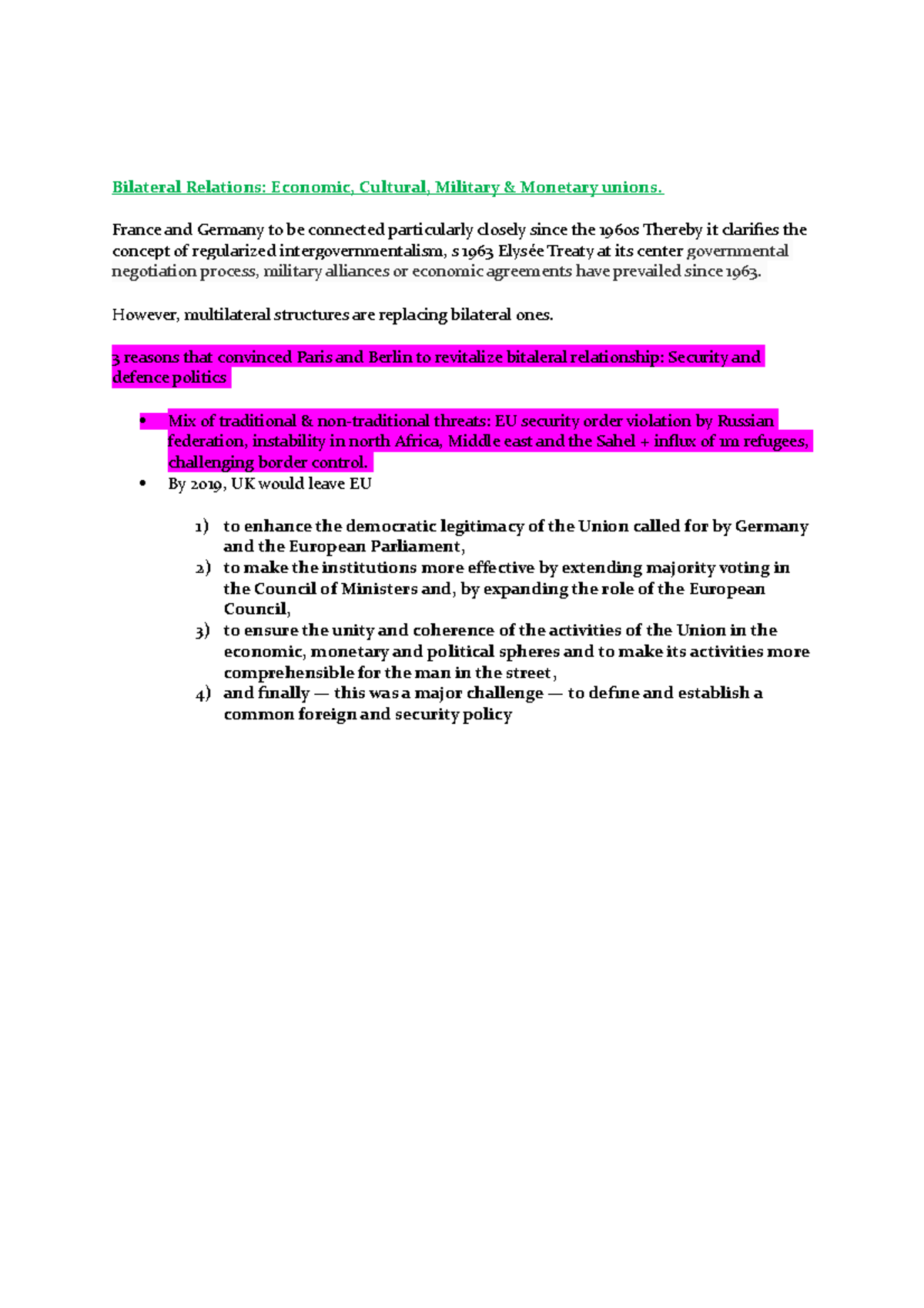 Integrative Case Study editing - Bilateral Relations: Economic ...