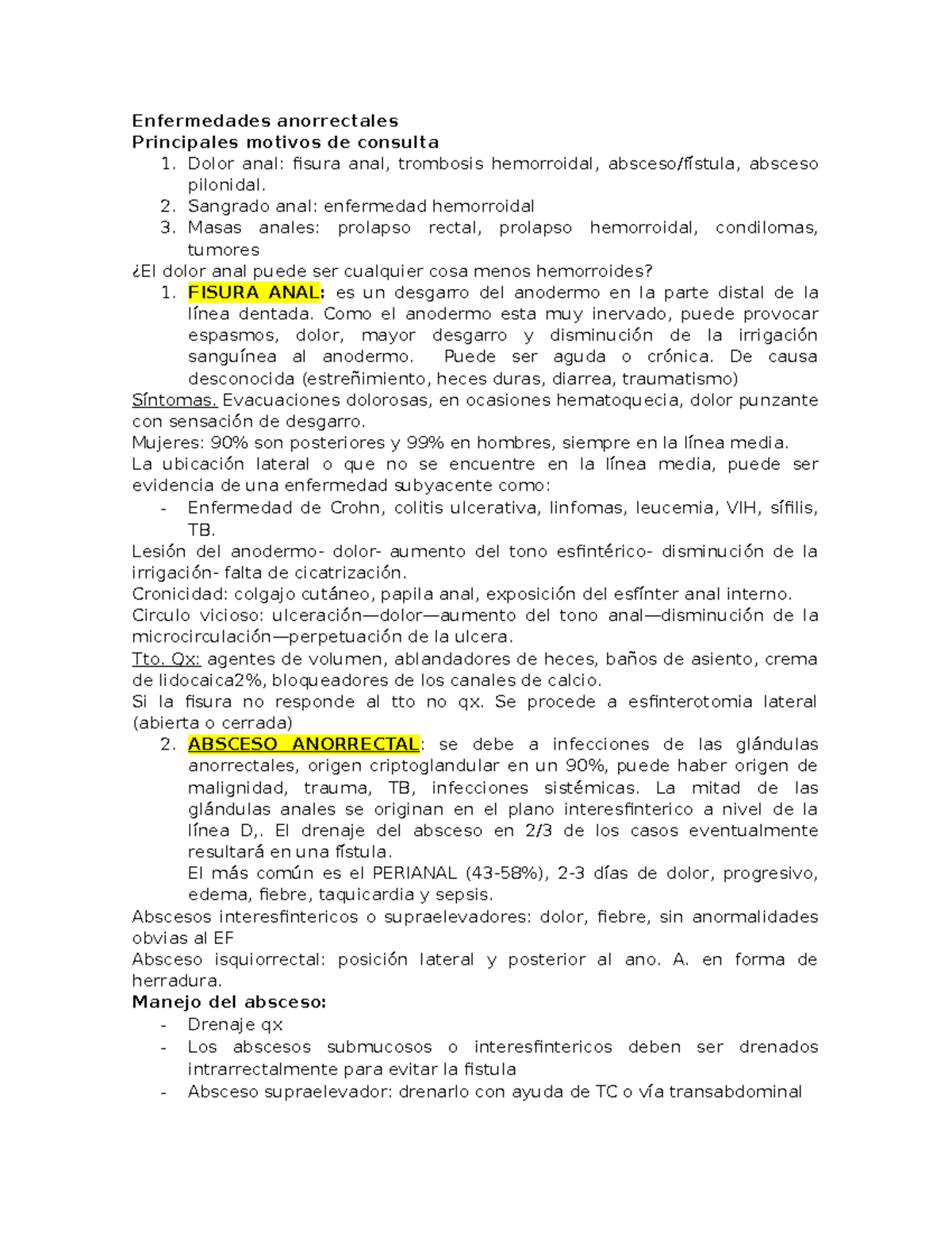 Enfermedades anorrectales - Enfermedades anorrectales Principales ...