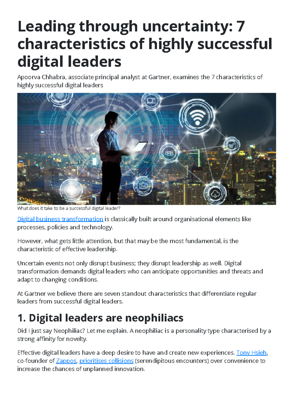 7 characteristics of highly successful digital leaders - However, what ...