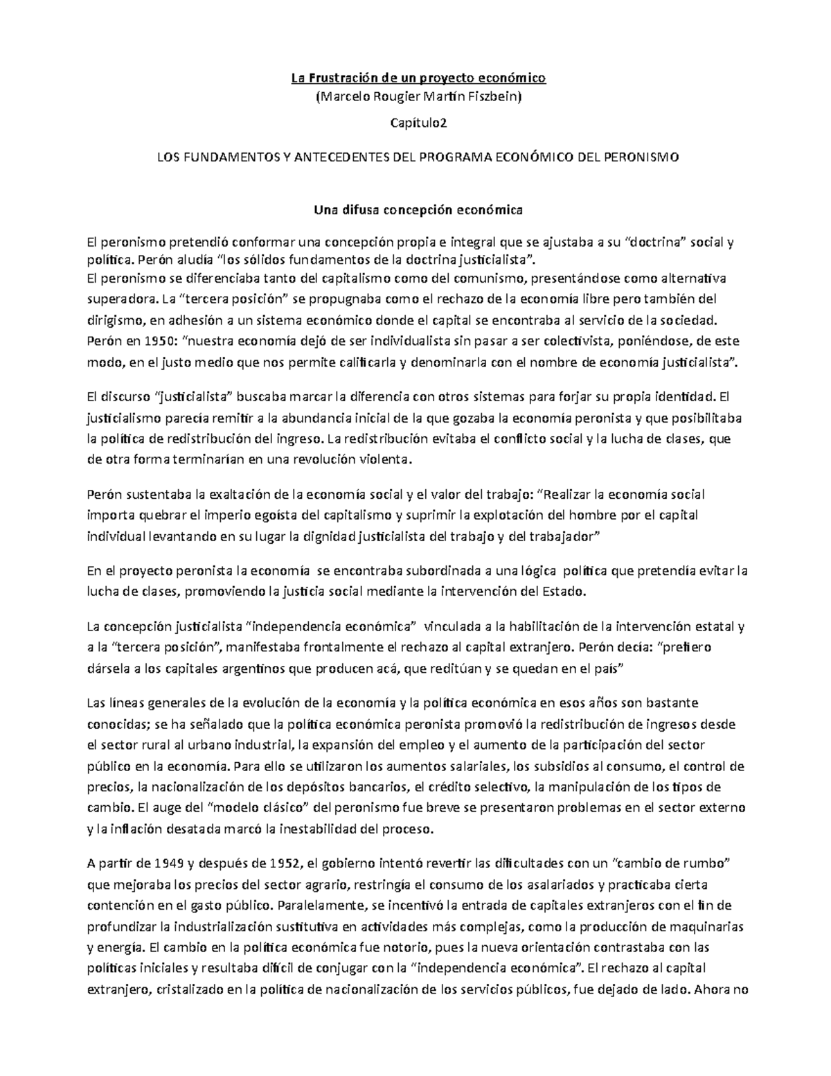 La Frustración de un proyecto económico - (Marcelo Rougier Martín ...