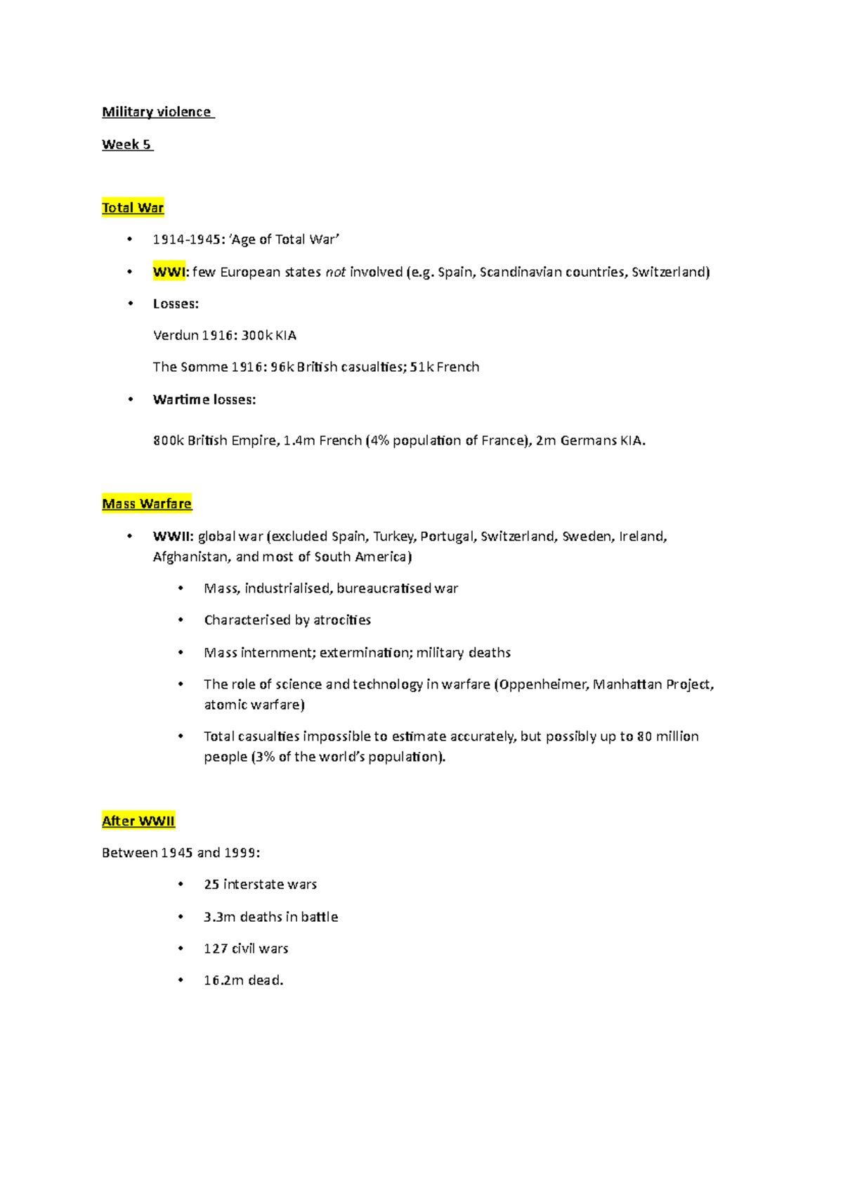 W5. Military violence - criminology - Military violence Week 5 Total ...