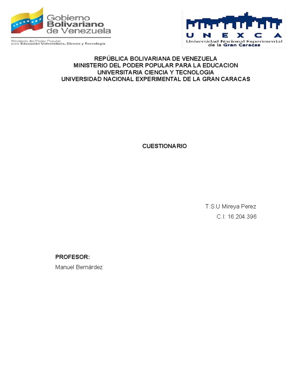 Portada - REPÚBLICA BOLIVARIANA DE VENEZUELA MINISTERIO DEL PODER ...