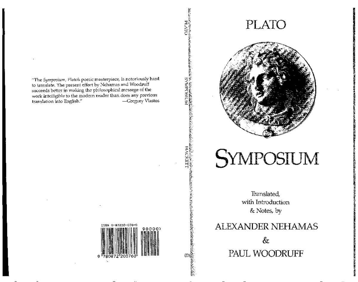 Plato The Symposium complete - HUMACC1001 - Studocu