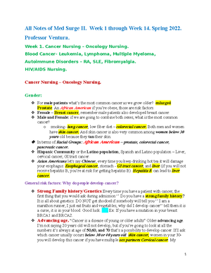 Cardiology - Cardiovascular note for med surge 2 - Malcom Fetus May 9 ...