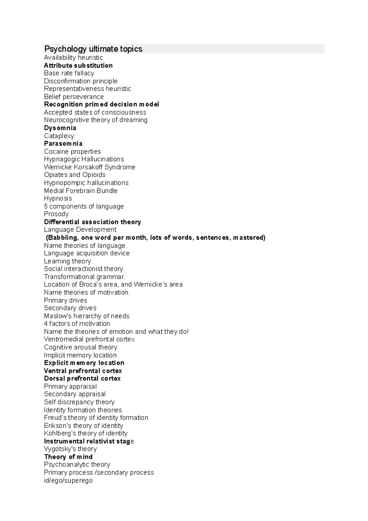 Psychology Words - Psychology ultimate topics Availability heuristic ...