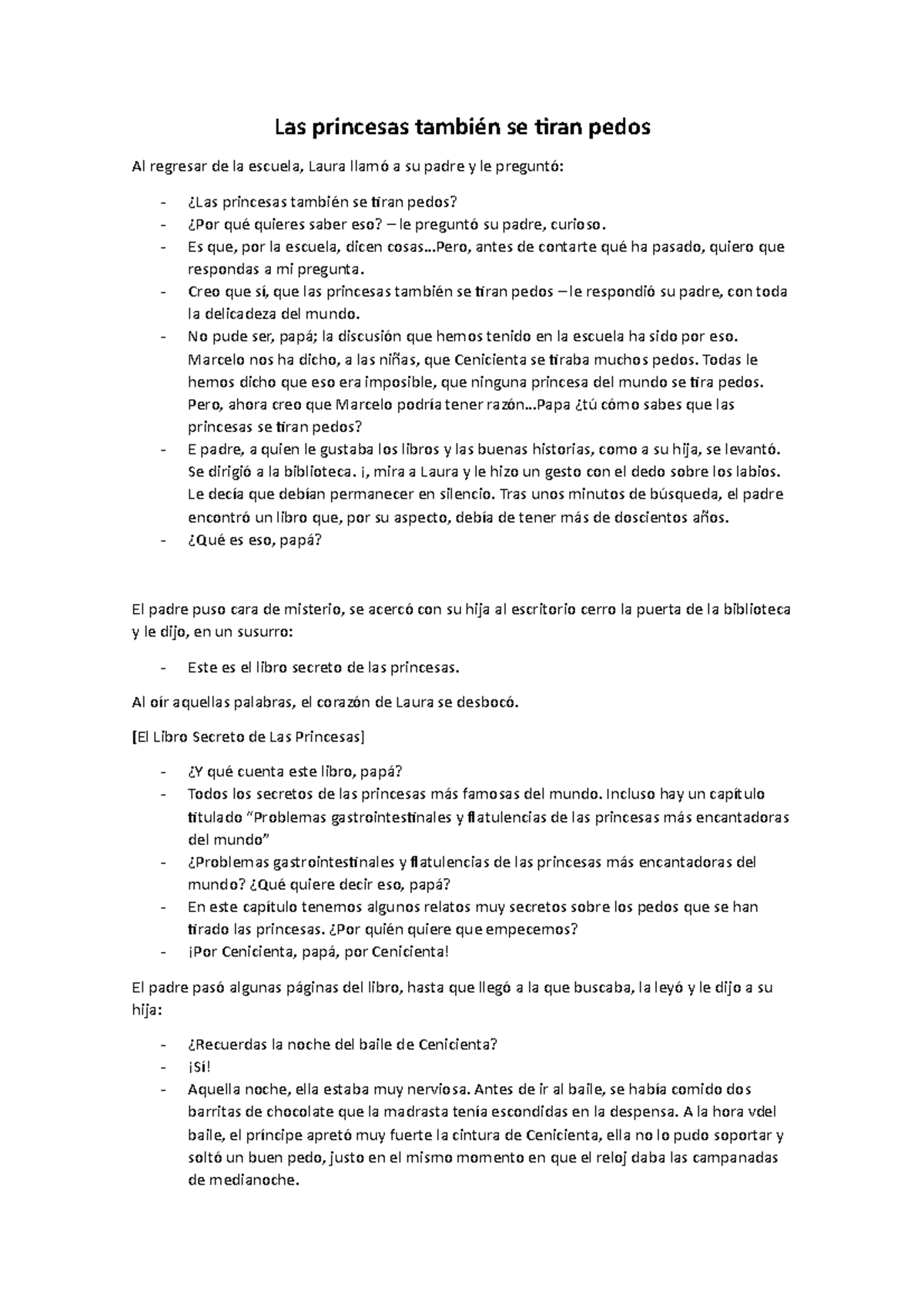 Las princesas también se tiran pedos - Libro infantil de autor ...