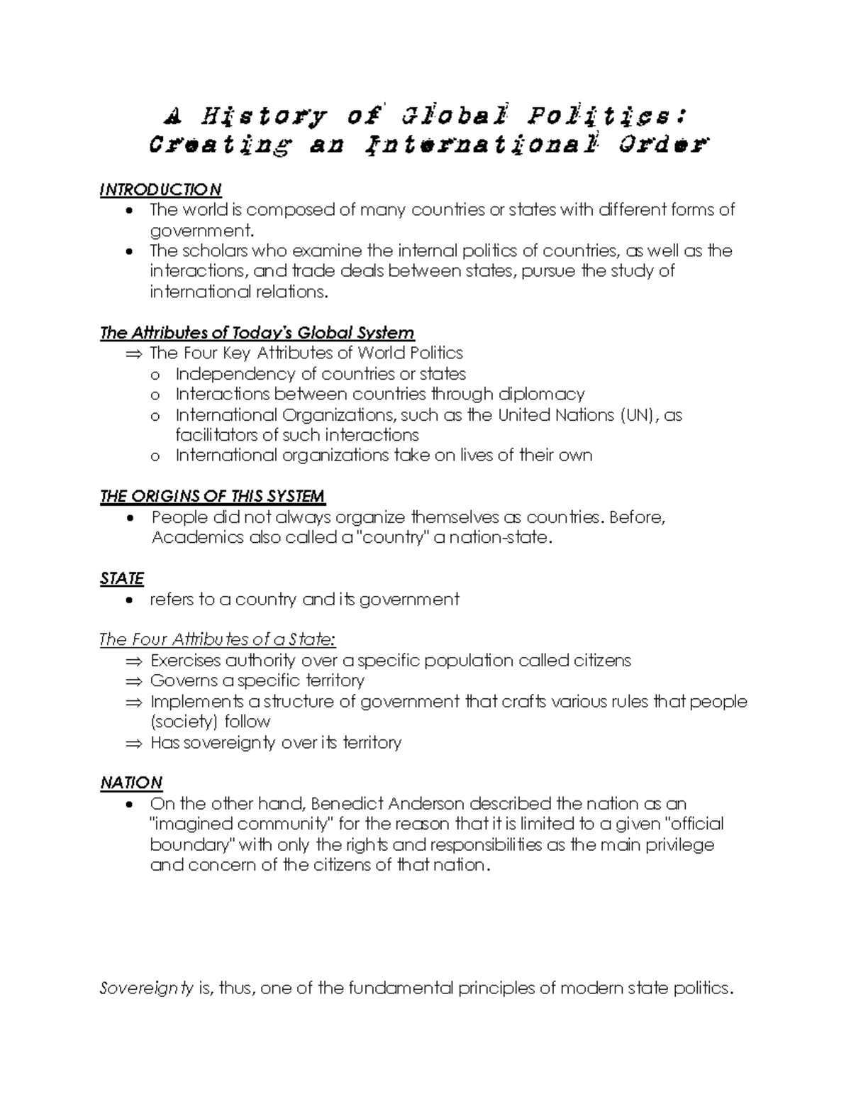 History of Global Politics - A History of Global Politics: Creating an ...