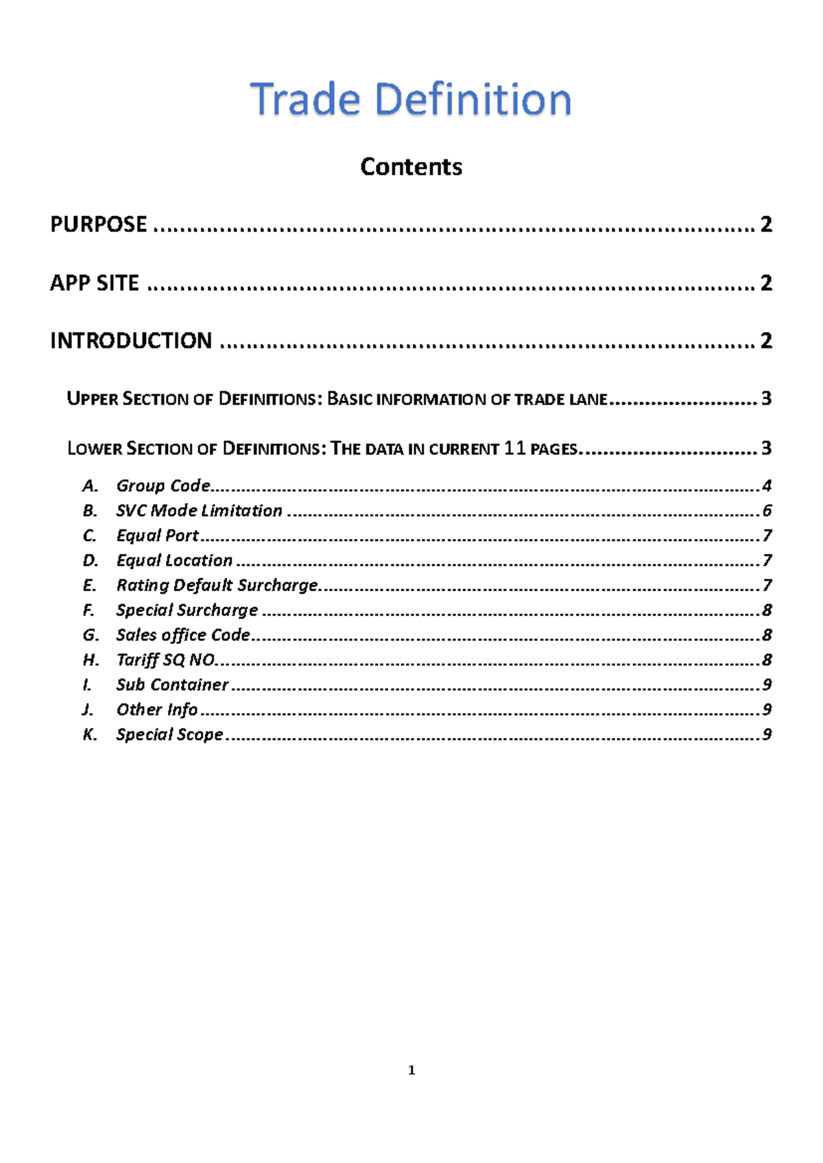 Trade+Definition+Introduction - Contents PURPOSE APP SITE INTRODUCTION ...