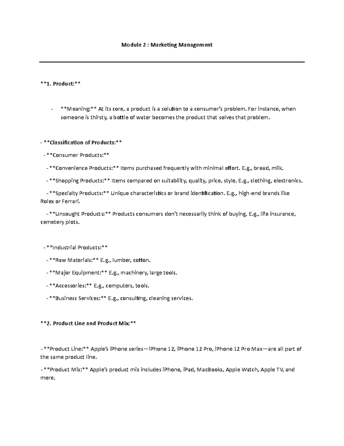 marketting management module 2 - Module 2 : Marketing Management 1 ...