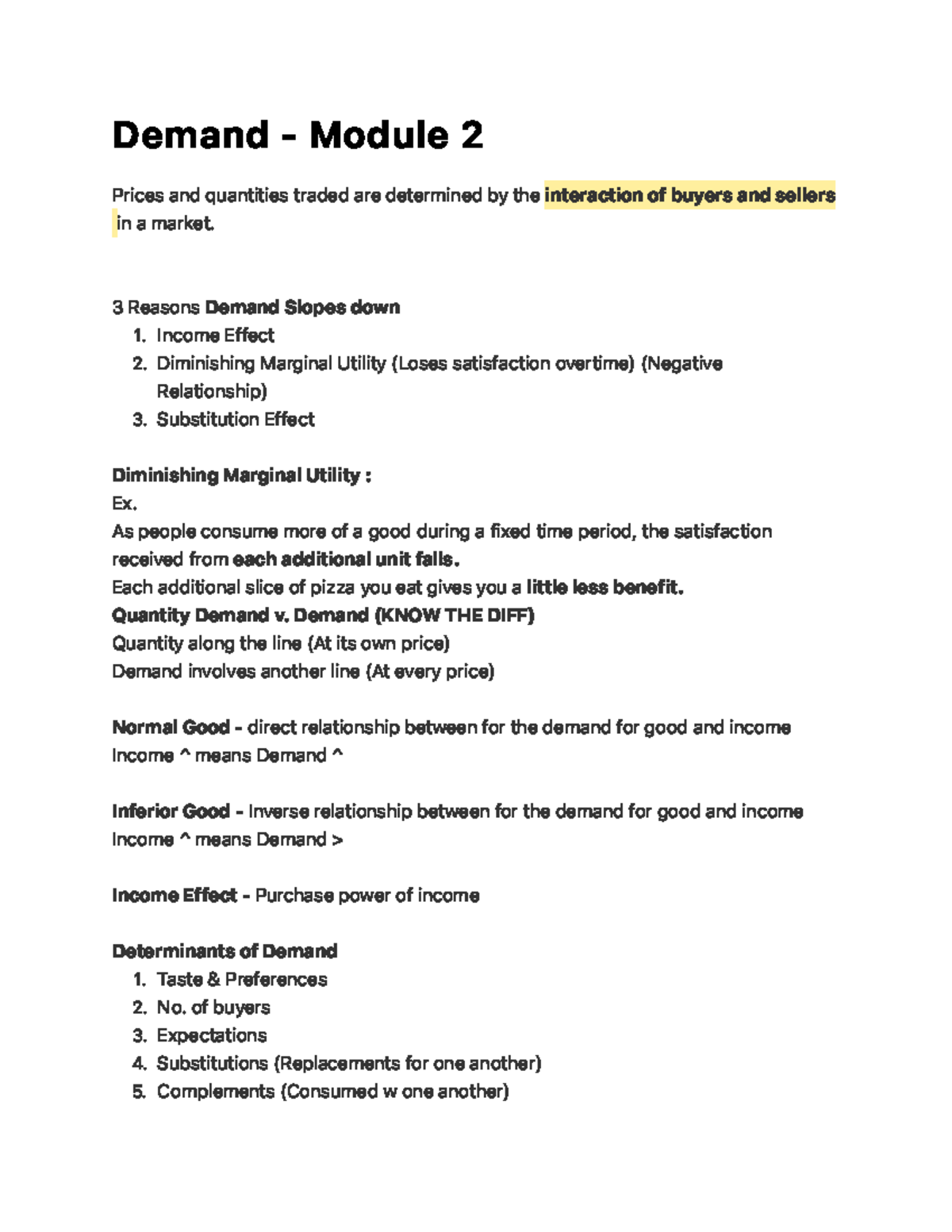 Demand - Module 2 - D e m a n d - M o d u l e 2 Prices and quantities ...