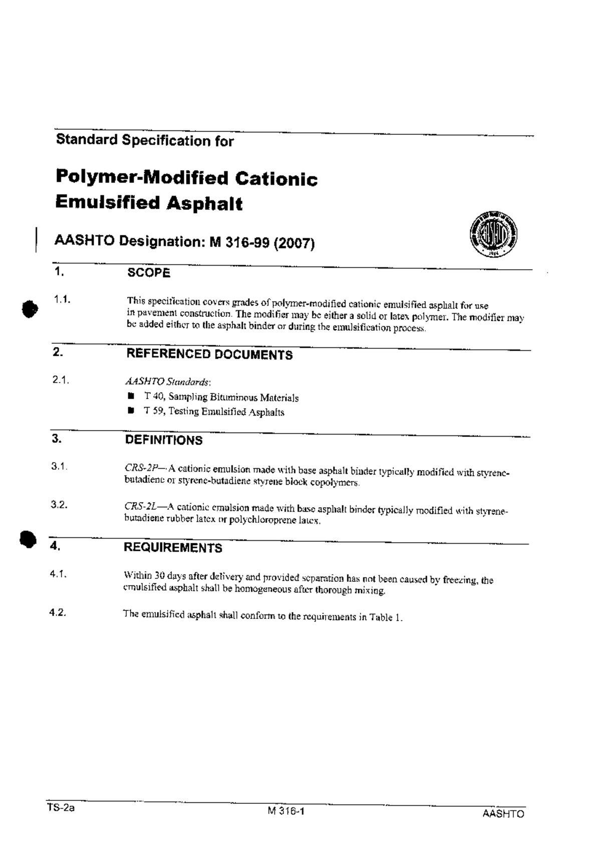 Aashto M 316 - Historia De La Ingeniería - Studocu