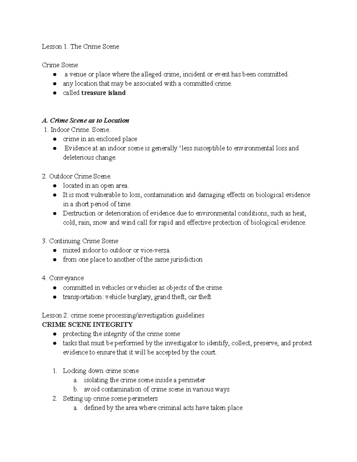 Fundamentals of Criminal investigation and intelligence- Chapter 3 ...