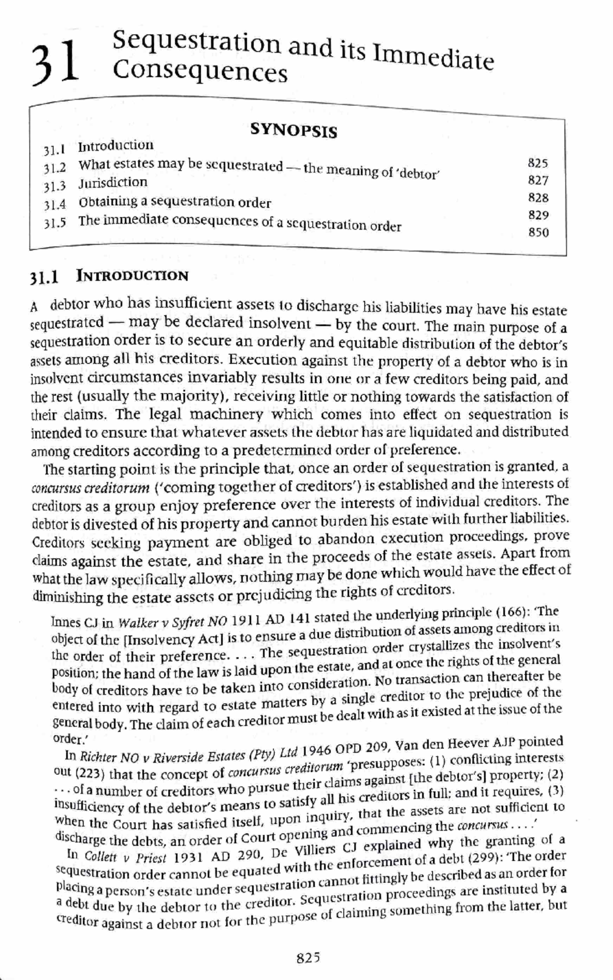 Study theme 4 - TEXTBOOK - 31 Sequestration and its Immediate ...