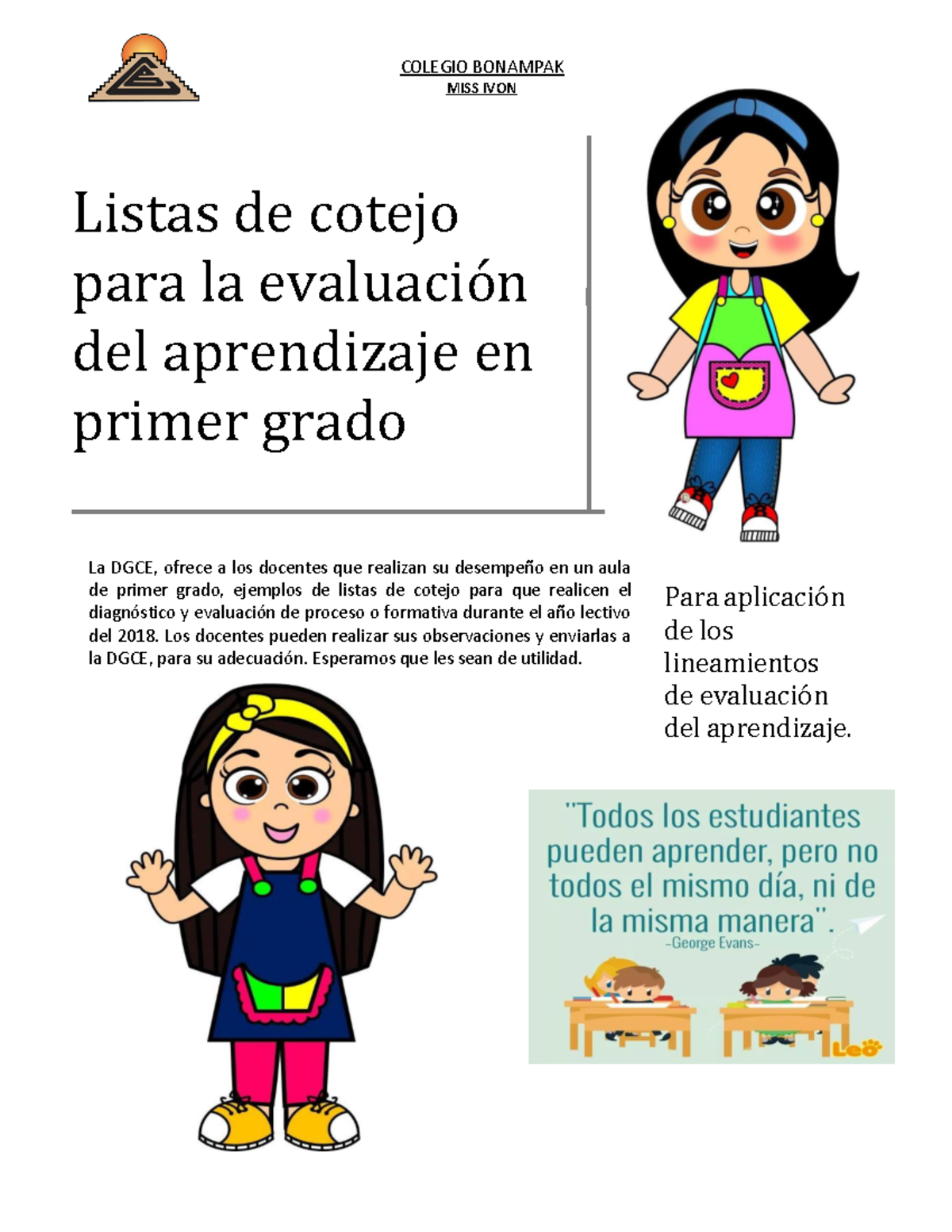 Listas-de-cotejo-para-la-evaluacic 3b3n-del-aprendizaje-en-primer-grado ...