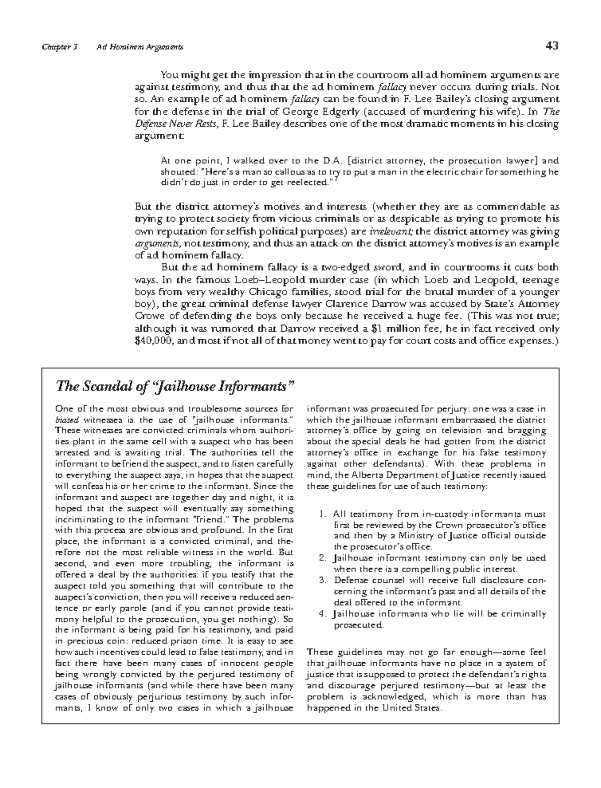 64 - Hello - Chapter 3 Ad Hominem Arguments 43 You might get the ...