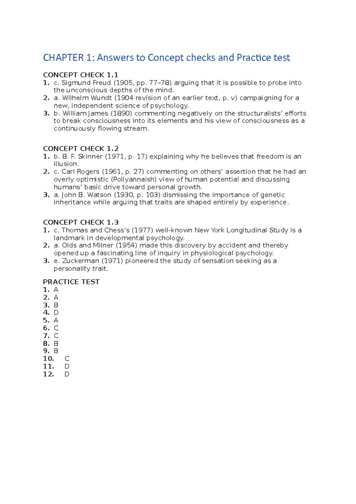 Chapter 1 - CHAPTER 1: Answers to Concept checks and Practice test ...