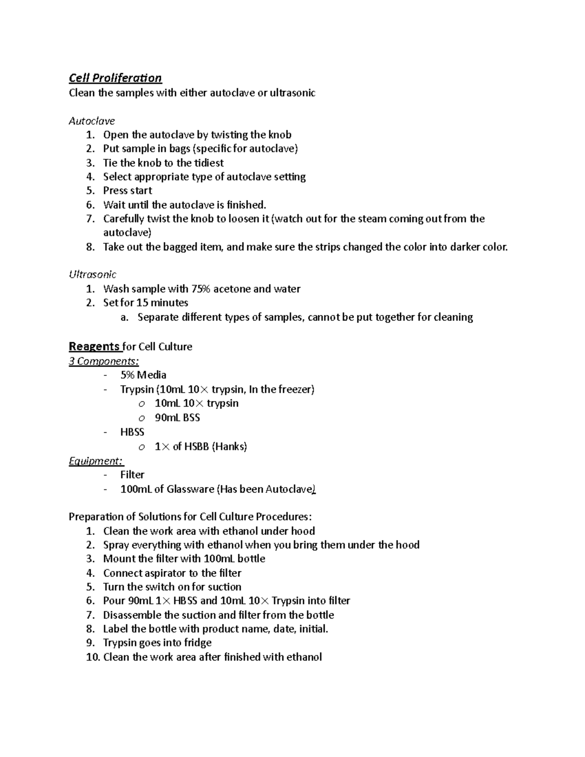 Cell Preparation - Cell Prep for Lab - Cell Proliferation Clean the ...
