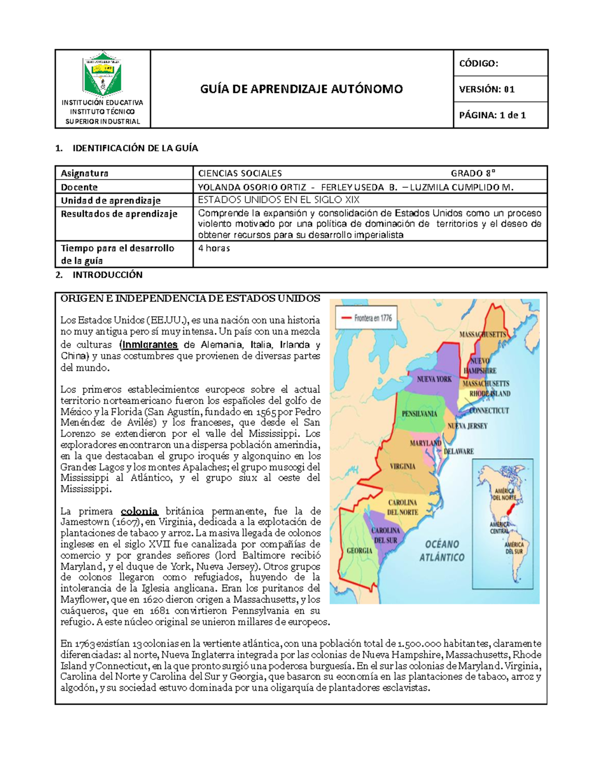 Guía #1aprendizaje 8° Tercer Periodo - INSTITUCIÓN EDUCATIVA INSTITUTO ...