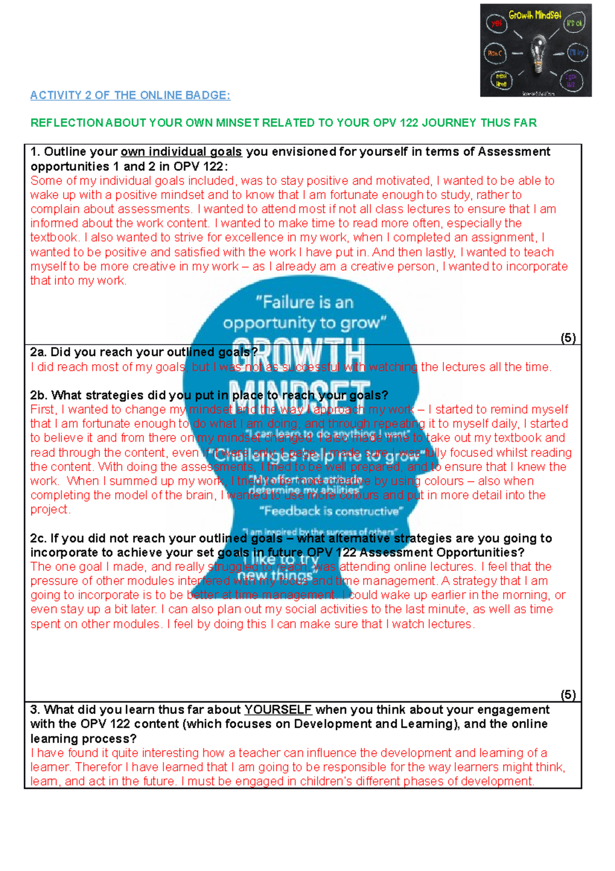 OPV 122 - Activity 2 of the online badge - ACTIVITY 2 OF THE ONLINE ...