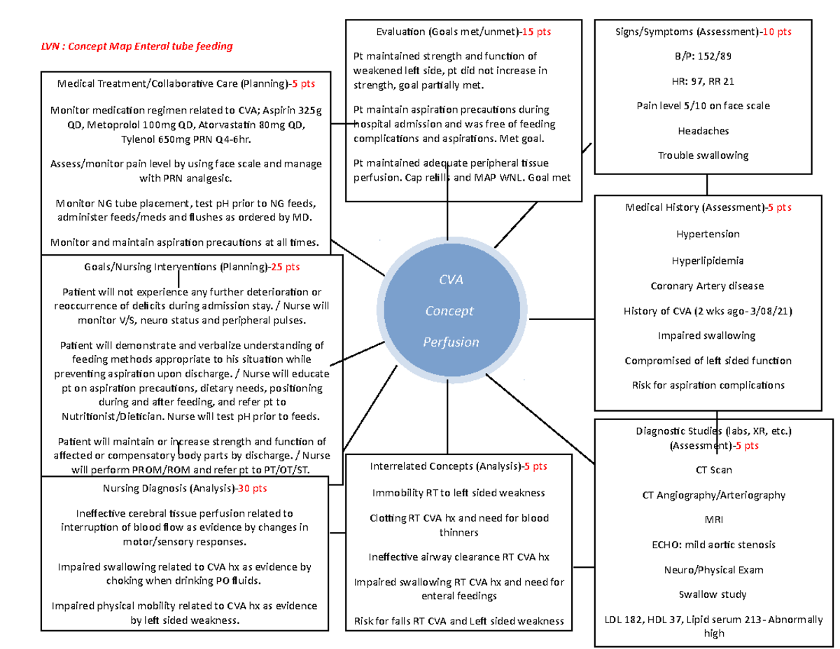 Concept Map template- ATI Enteral tube feedings Practice challenge pt 3 ...