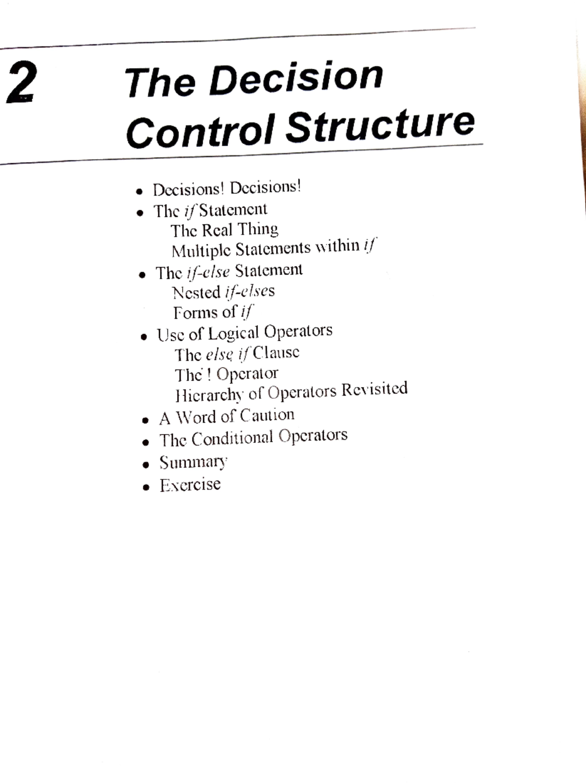 Scan Mar 15 2021 Control Construct Of C Programming Engineering 7469