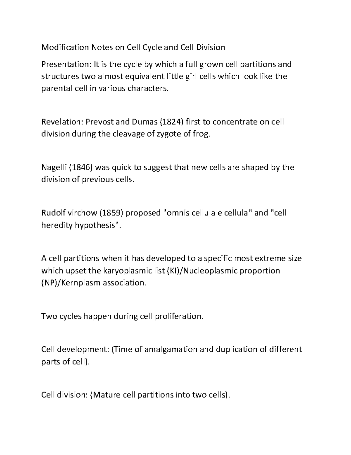 Document (3) - Important notes - Modification Notes on Cell Cycle and ...