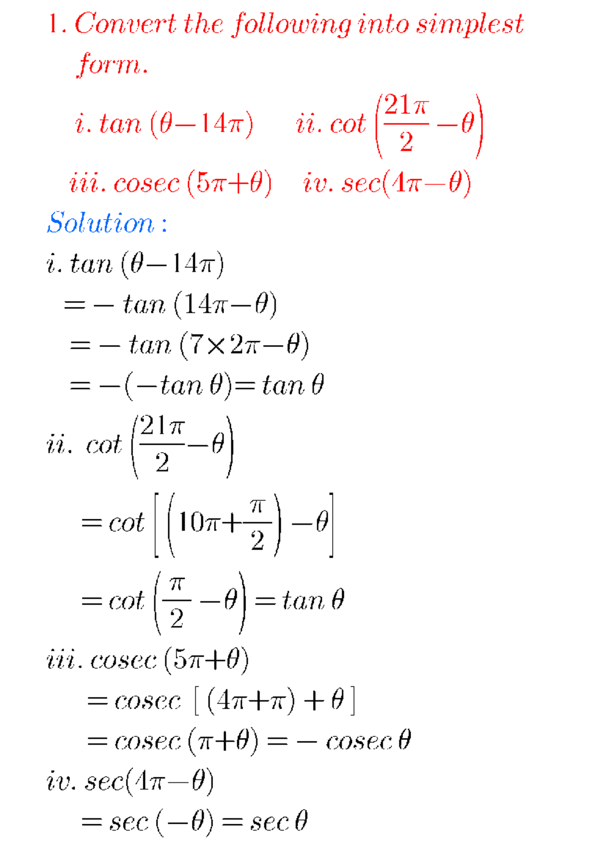 Trigonometry ratios upto transfermations - Mathematics - Studocu