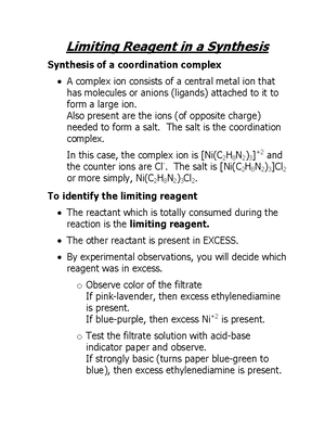 Experiment 18 Rates of Reaction - Experiment 18: Rates of Reaction ...