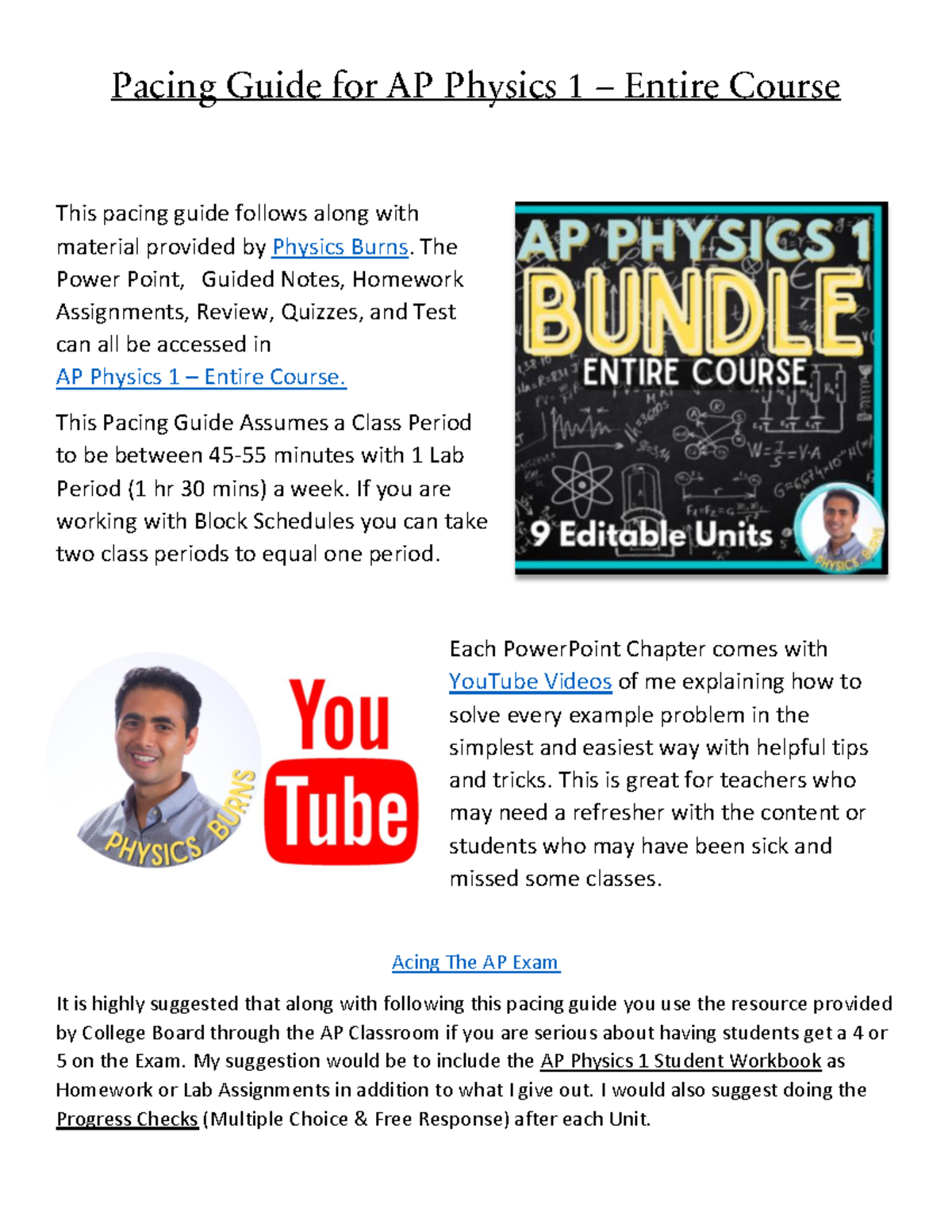 APPhysics 1Pacing Guide-1 - Pacing Guide for AP Physics 1 – Entire ...