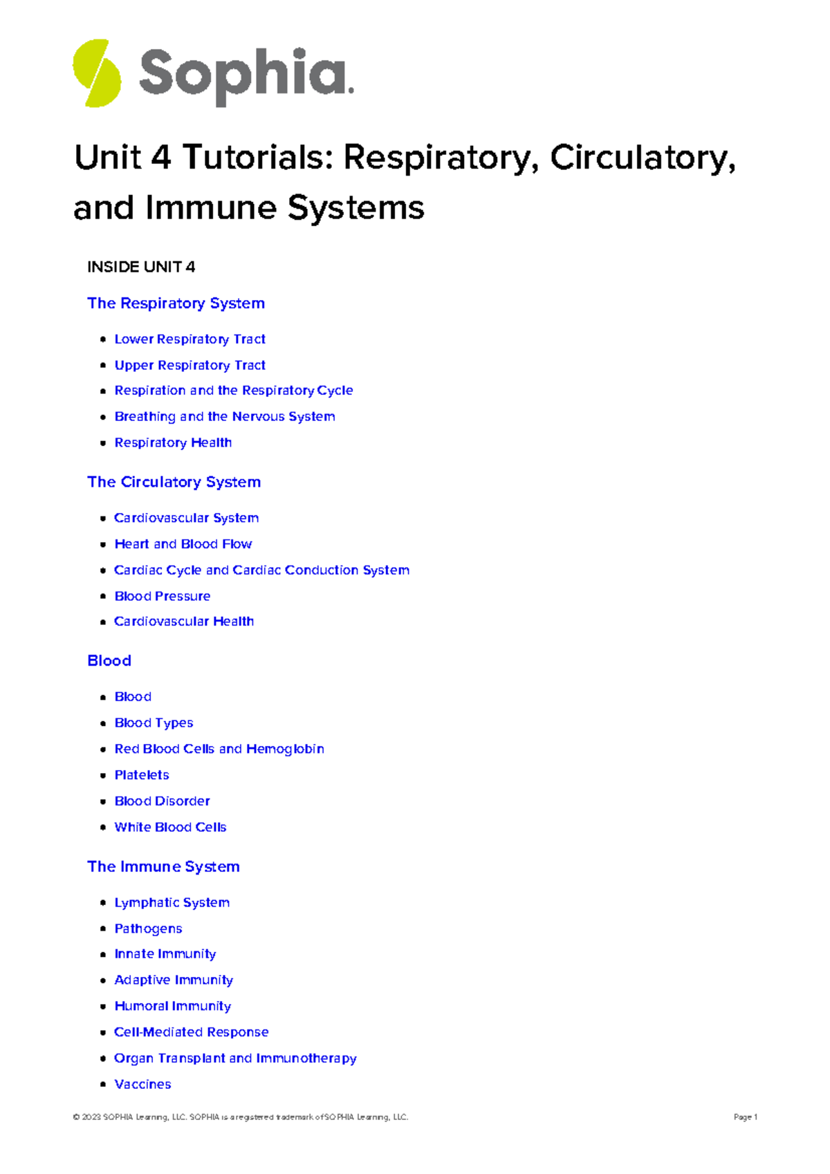 Unit-4-tutorials - Unit 4 Tutorials: Respiratory, Circulatory, and ...