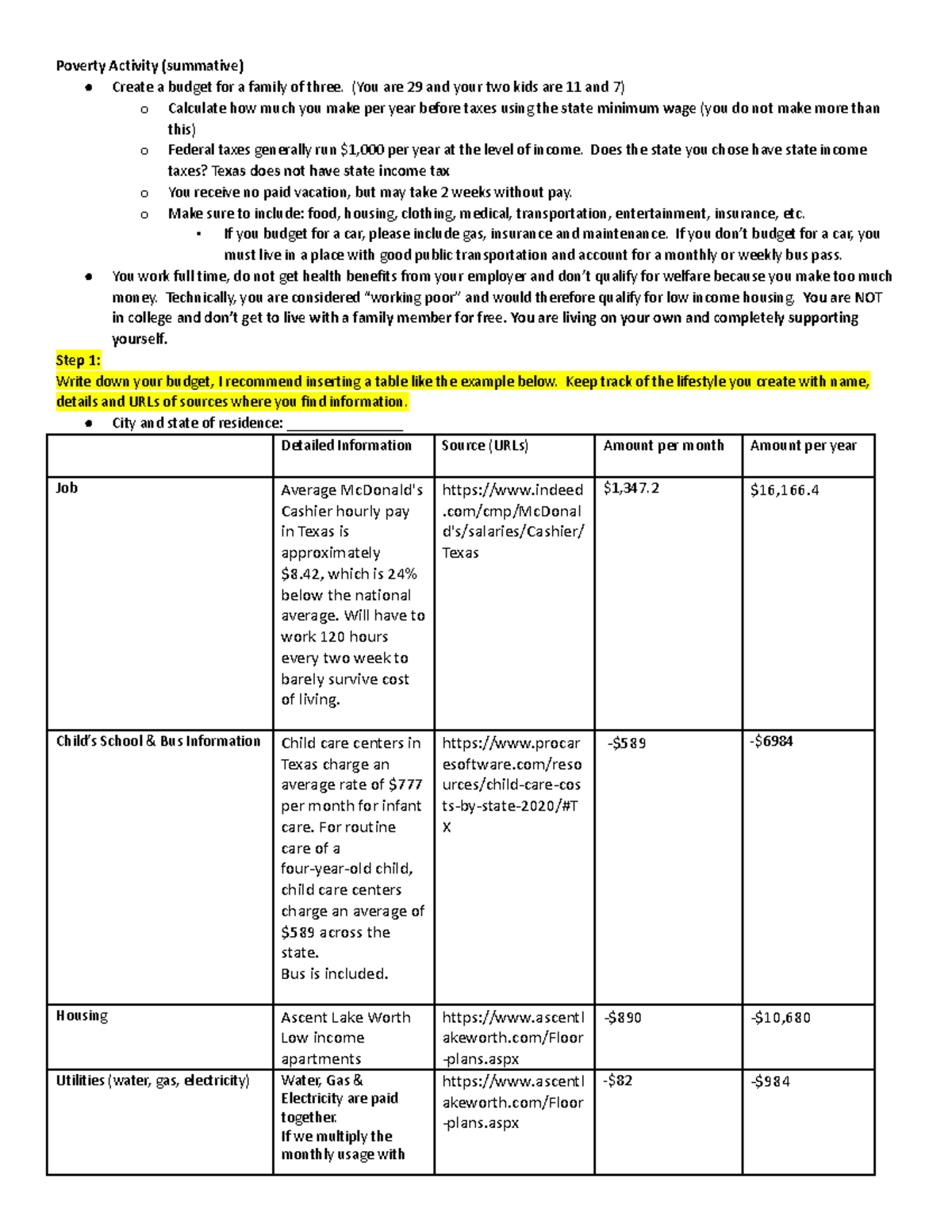 Copy of Tiffany Creevey - Poverty Project Social Stratification ...